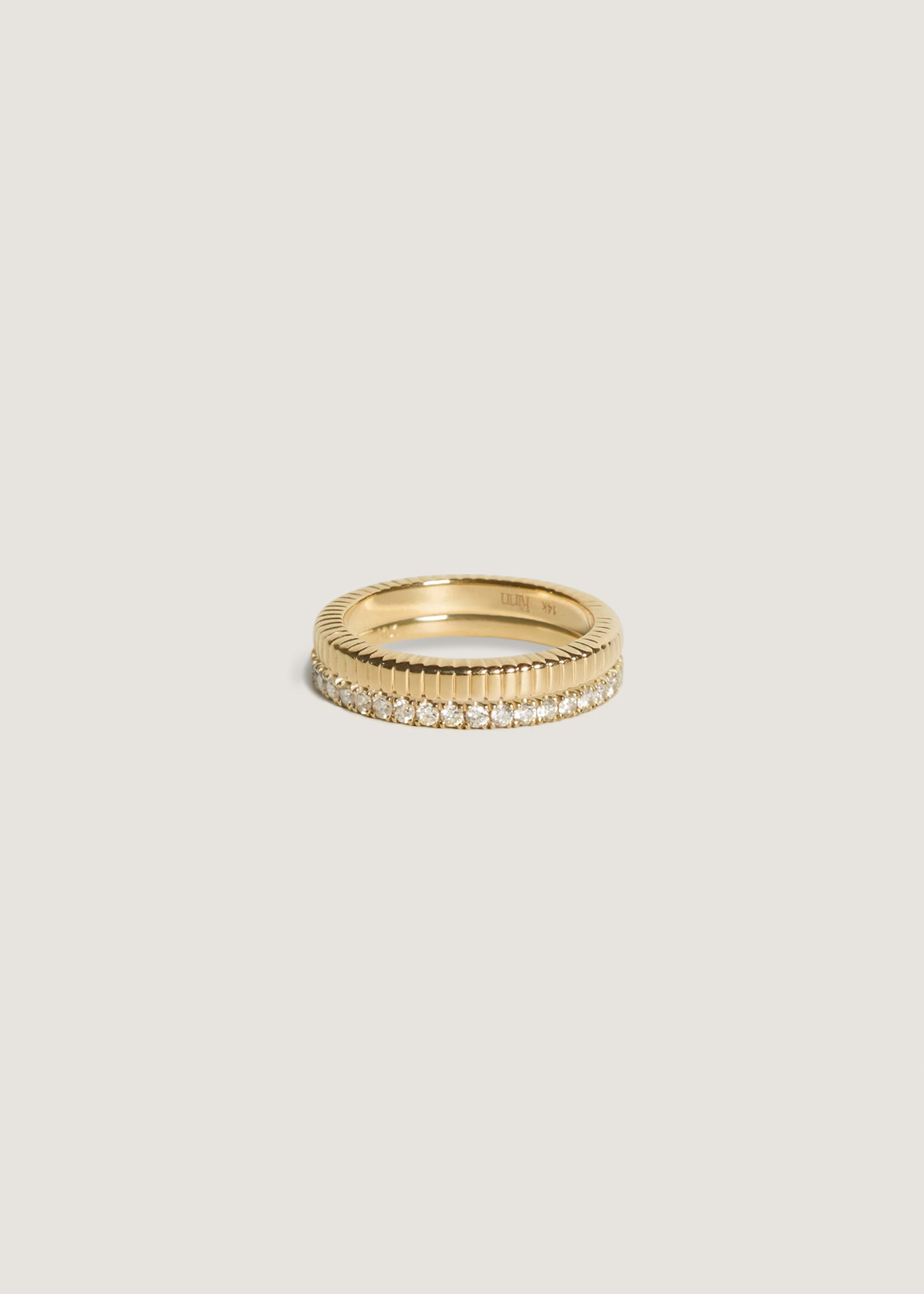 The Annabelle & Dahlia Pavé Ring 1.8mm Diamond Stack | Kinn Studio