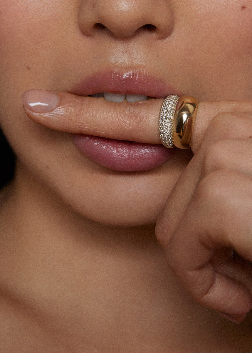 Scarlett Pavé Diamond Dome Ring - Kinn