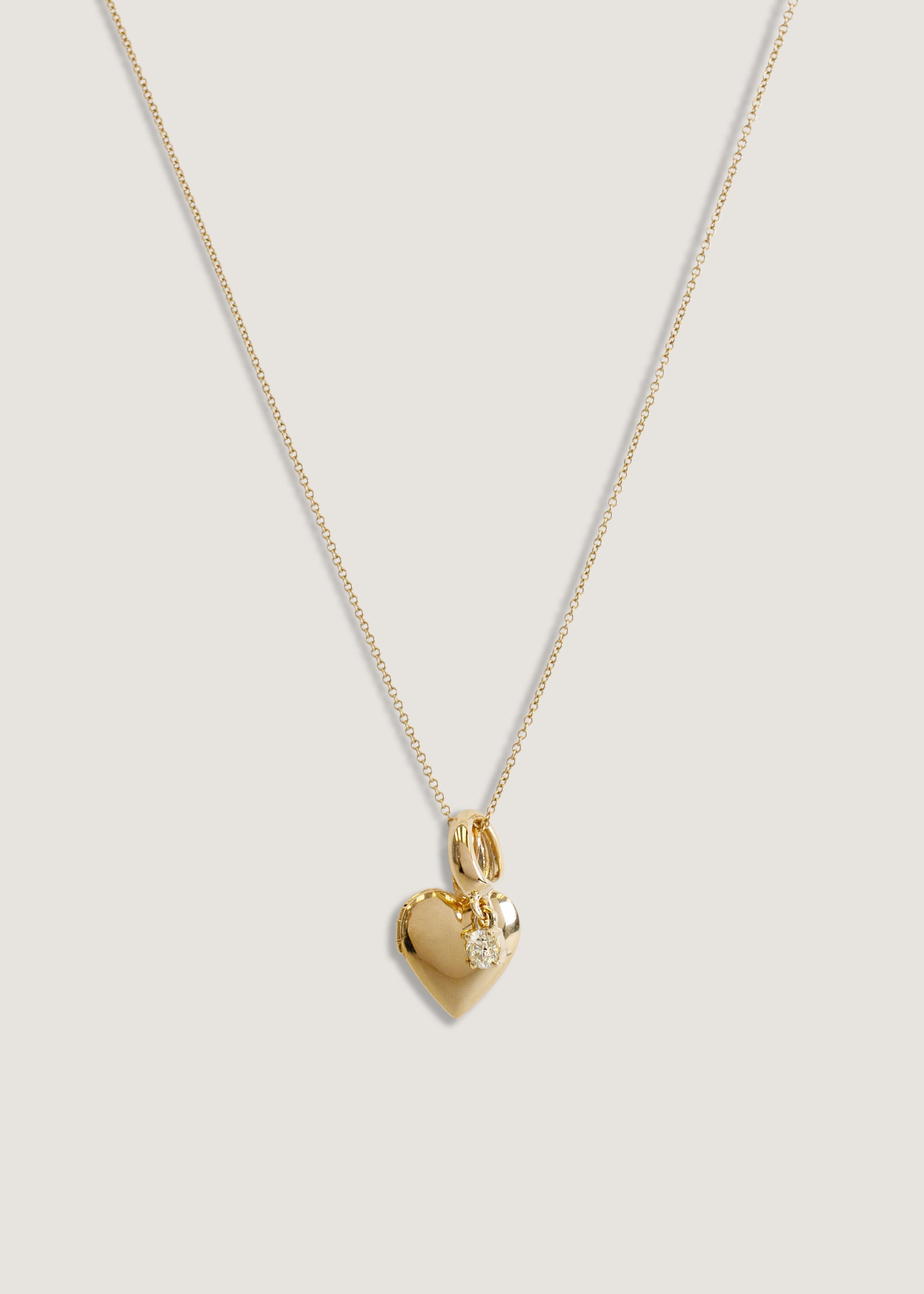 Maison Heart Locket Necklace & Milestone Drop Charm Stack - Kinn
