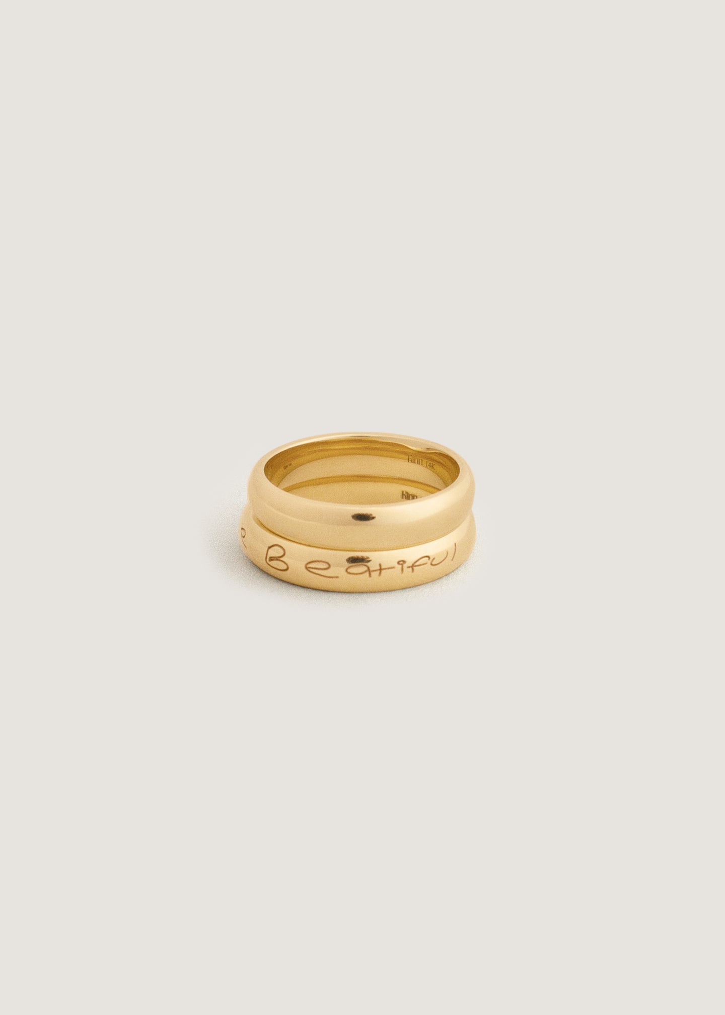 14k Gold Heirloom Handwritten Comfort Ring | Kinn