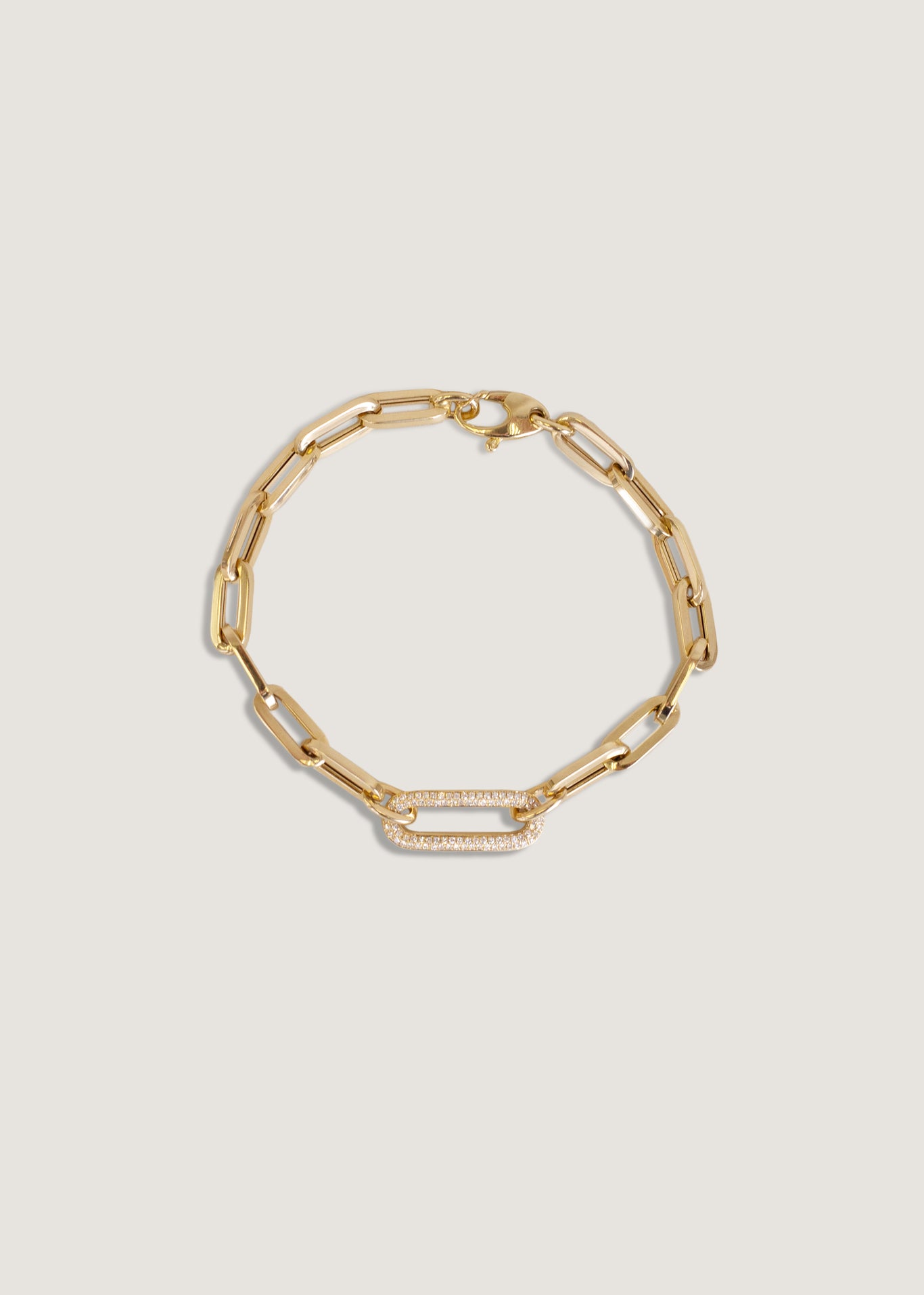 Bold Pavé Diamond Link Chain Bracelet - Kinn