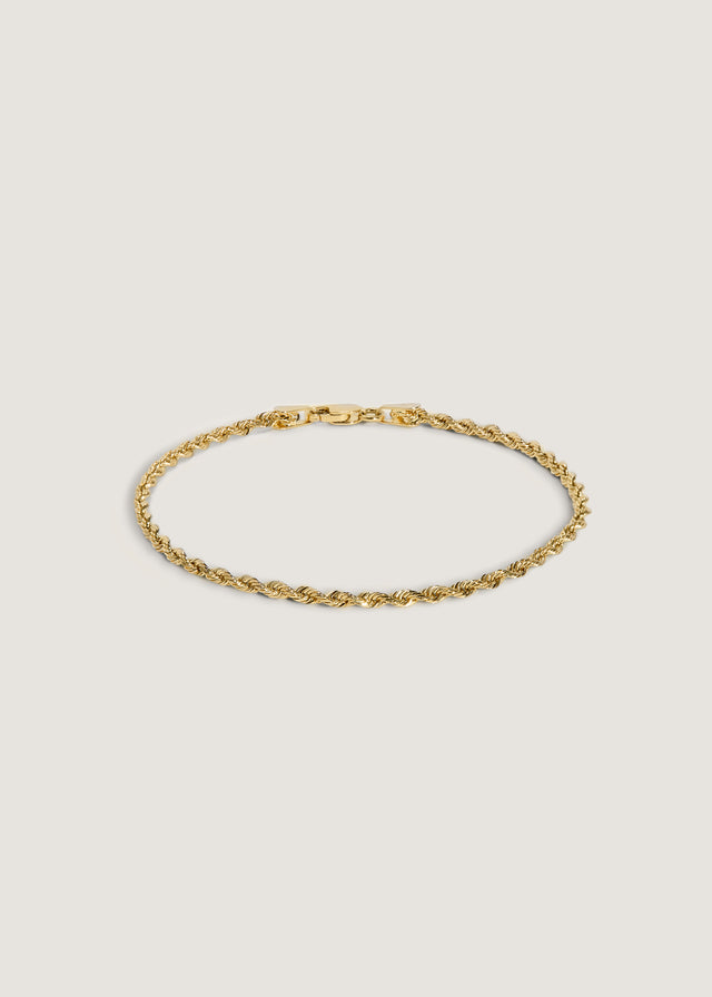 14k Gold Rope Bracelet Mens | Kinn Studio