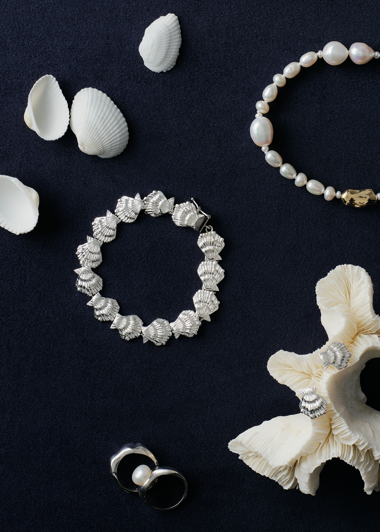 Sterling Silver Seashell Bracelet | Kinn Studio