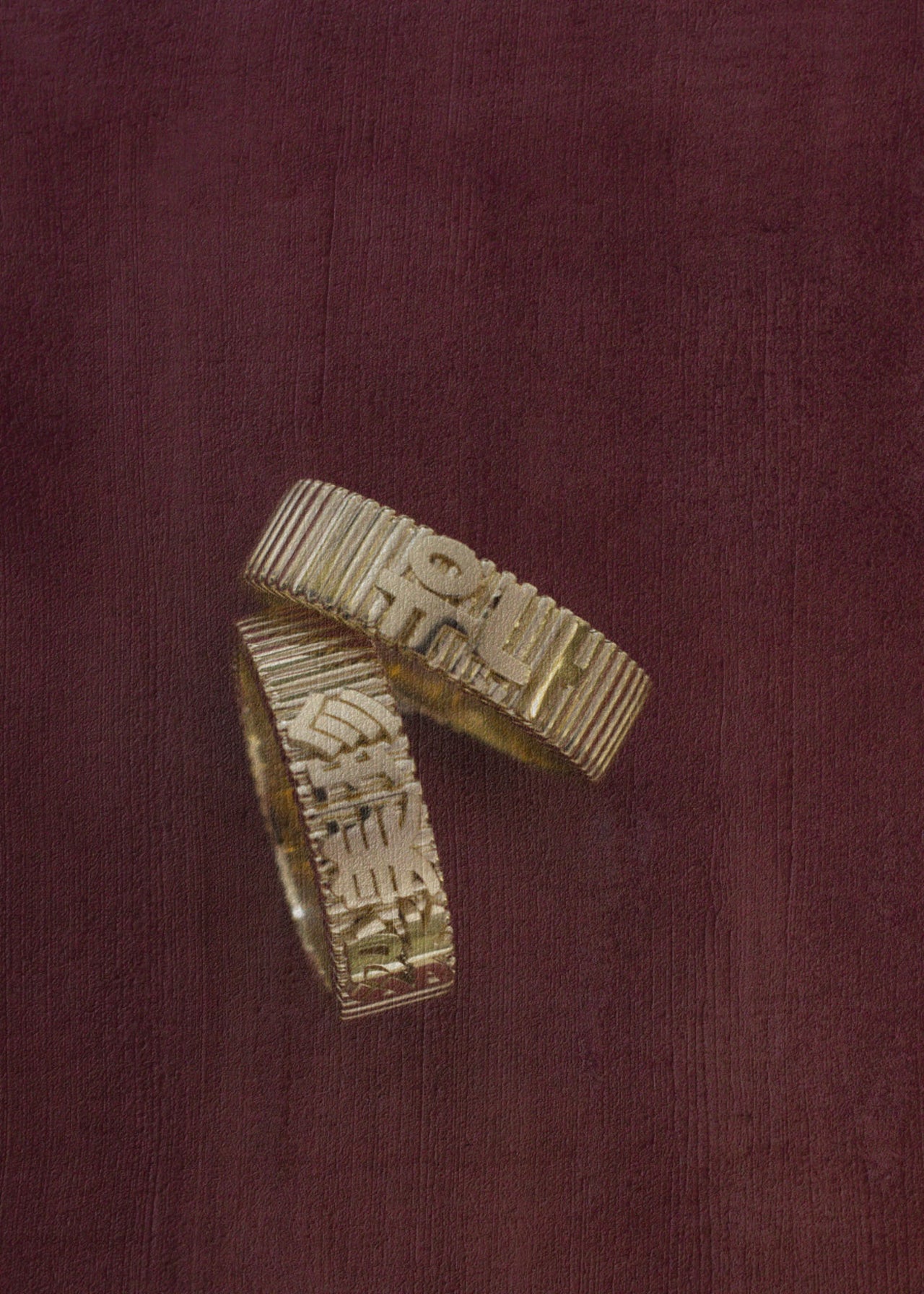 Heritage Ribbed Asian Character Name Ring - Kinn