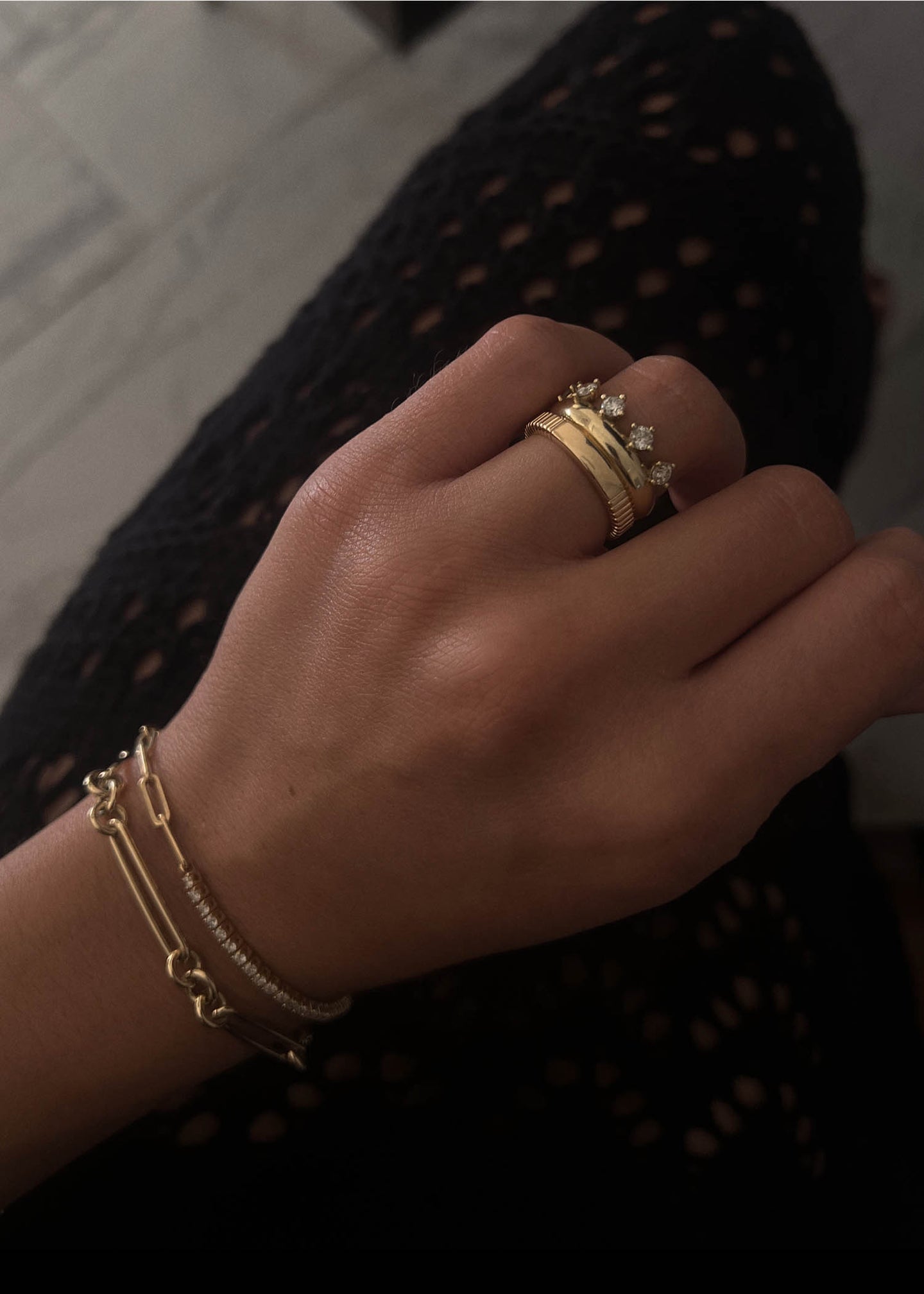 Mixed Link Chain Bracelet 14k Gold - Kinn