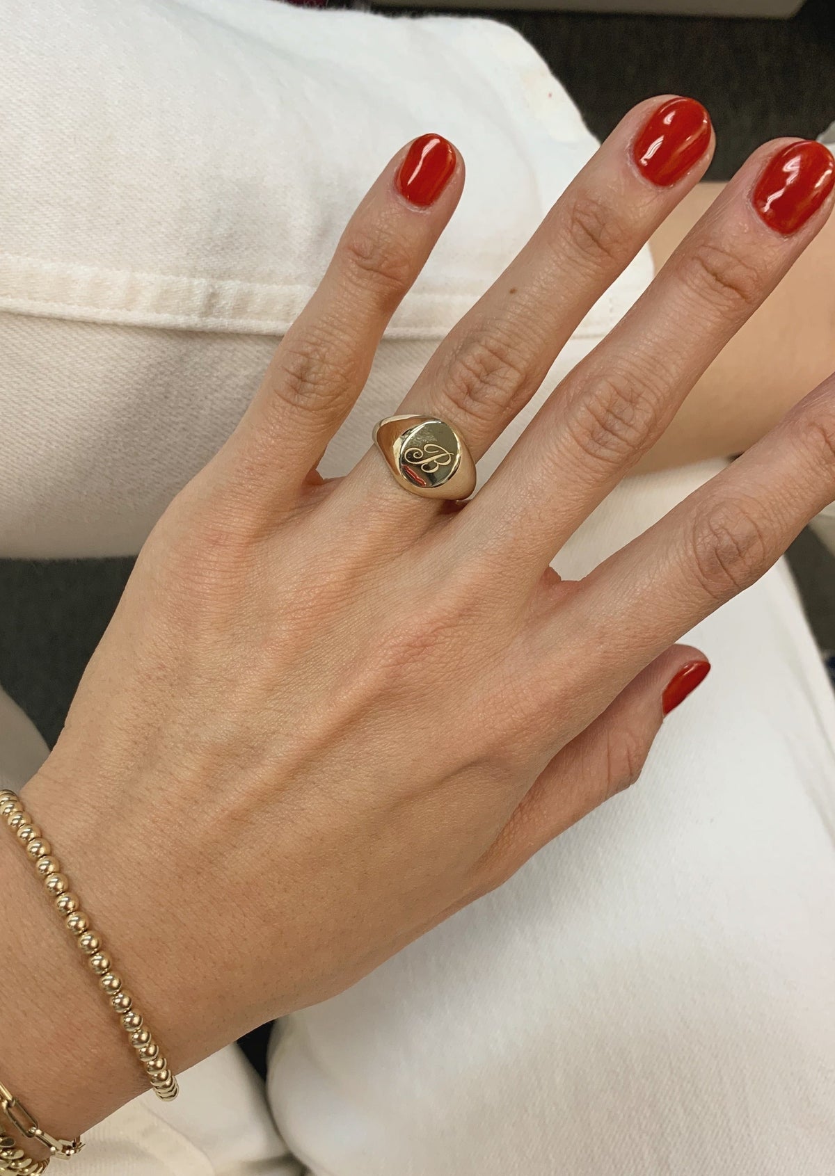 Classic Signet Ring Engraved 14k Gold - Kinn