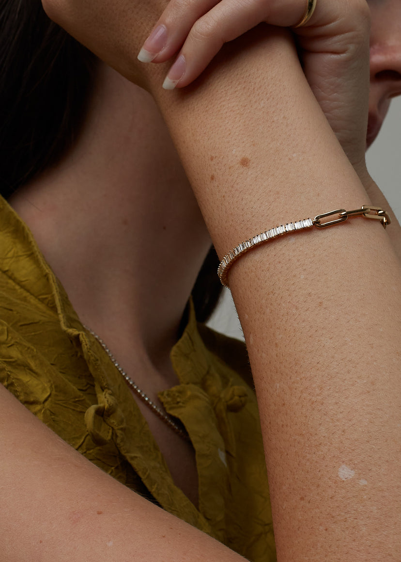 Serena Baguette Tennis Diamond Bracelet